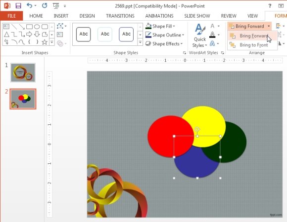 How To Arrange Objects To Front or Back in PowerPoint 2013 | PowerPoint ...