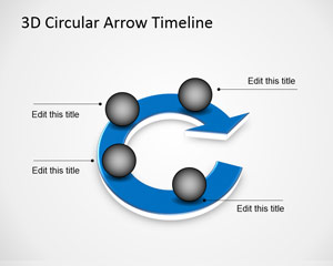 3d Circular Arrows 4 Stages Ppt Slides Diagrams Templates - Bank2home.com